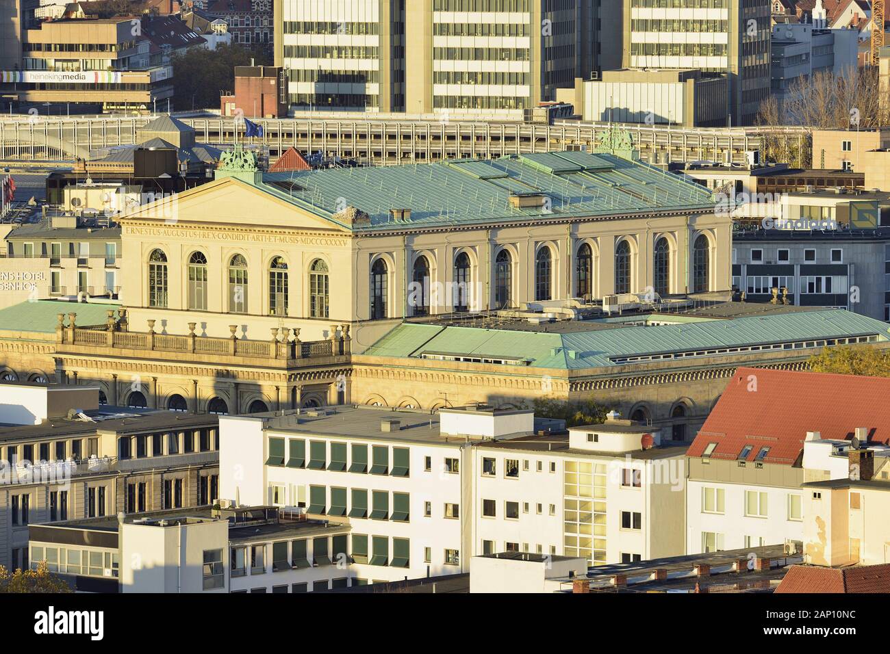 The historic classicistic opera house in Hanover's inner city sea of ...
