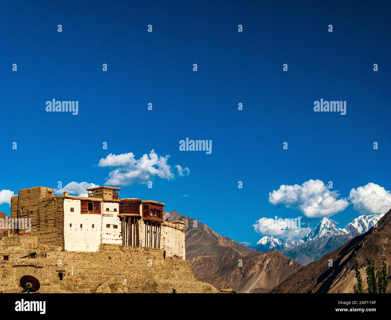 The old Fort of Karimabad overlooking the Karakorum Highway Stock Photo ...