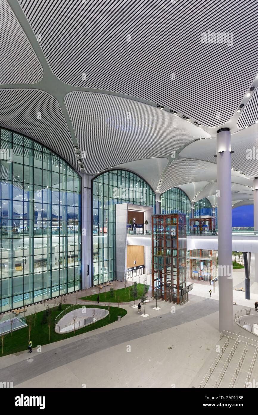 Istanbul, Turkey – February 14, 2019: Terminal of Istanbul New Airport ...