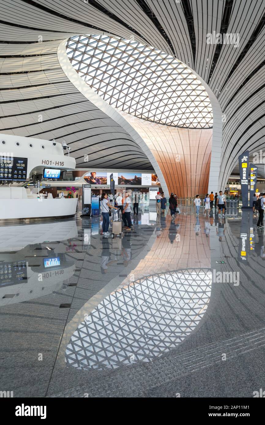 Beijing, China – September 30, 2019: Daxing New International Airport ...