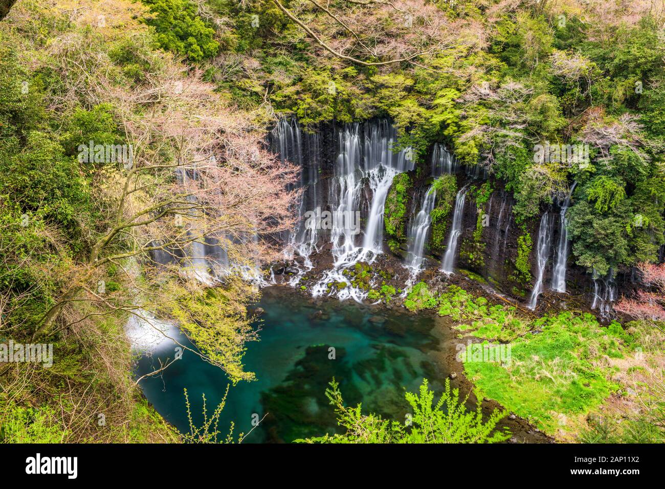 Shiraito Falls, Fujinomiya, Japan from above Stock Photo - Alamy