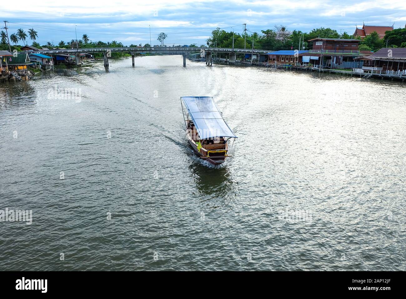 One passenger ship Playing in the river Stock Photo - Alamy