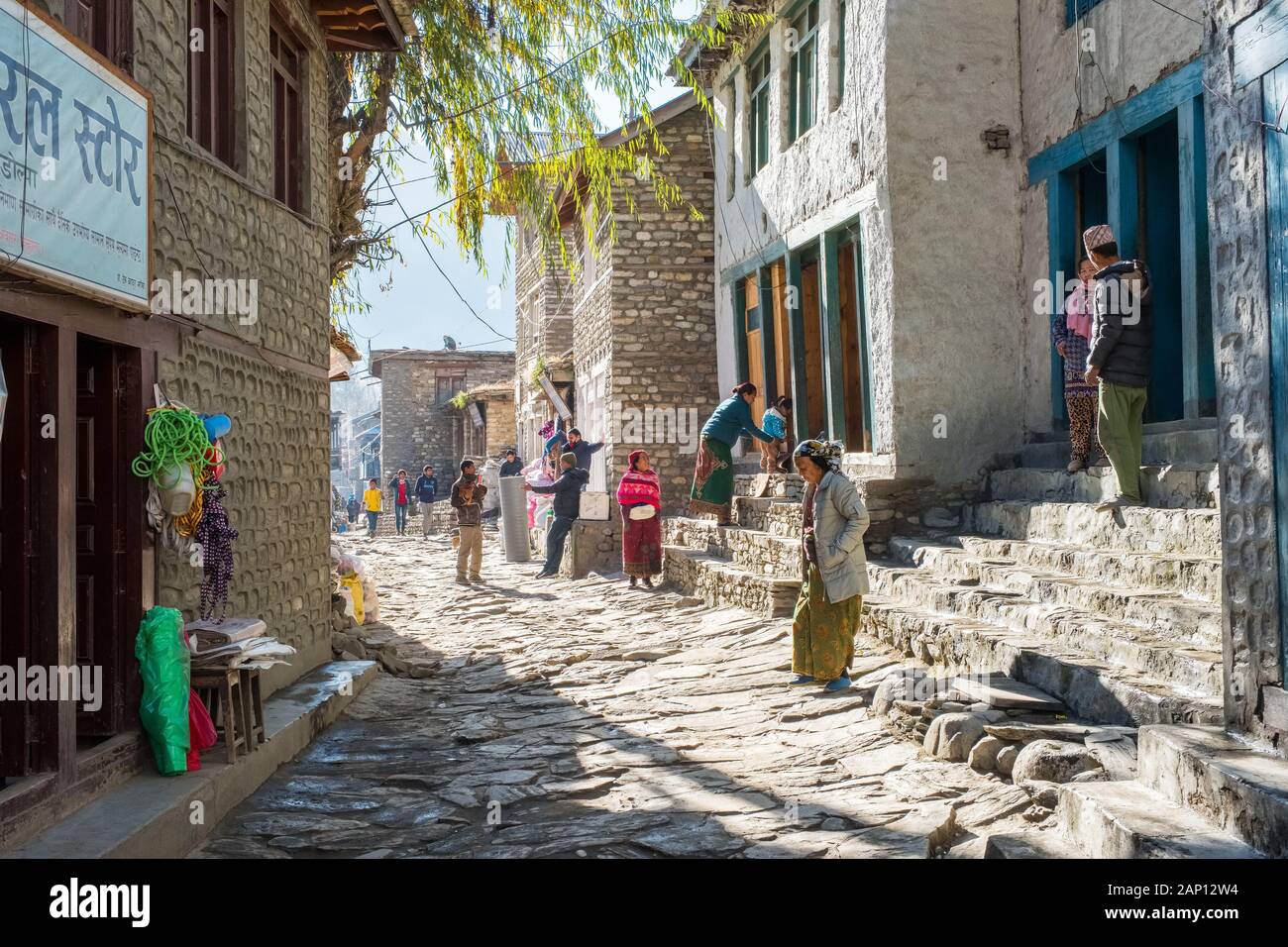 The village of Dunai in Dolpo, Nepal Stock Photo - Alamy