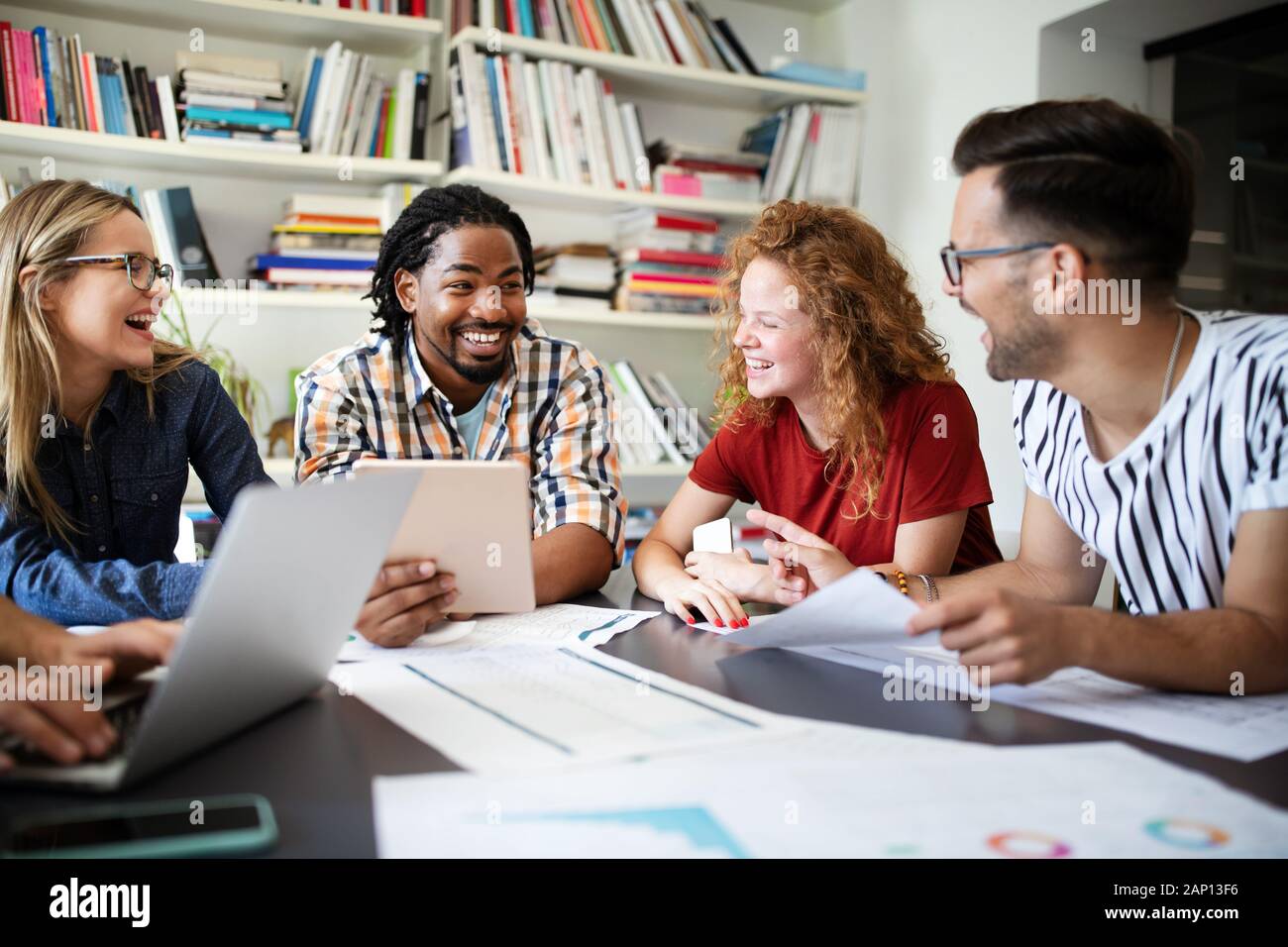 Business people designer architects teamwork brainstorming planning ...