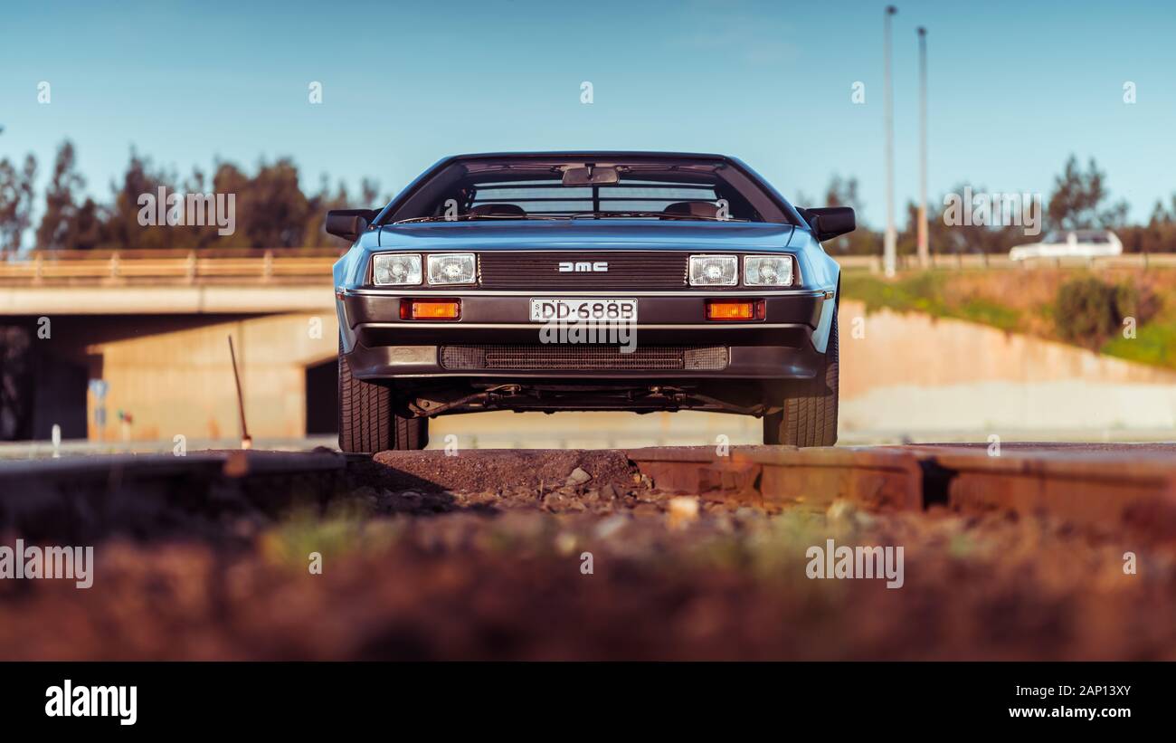 Back future delorean time machine hi-res stock photography and images ...