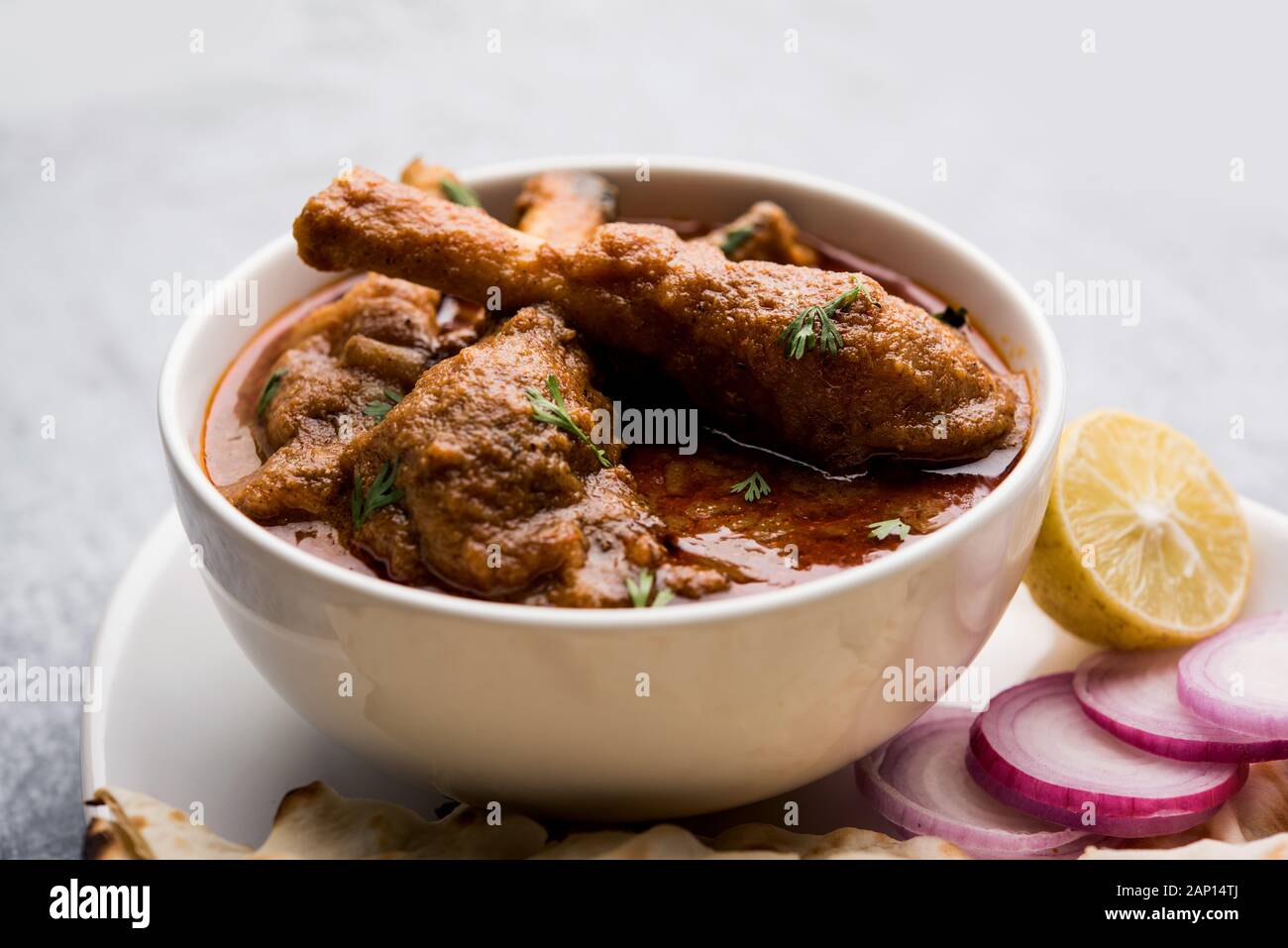 Hyderabadi Mutton Paya, Nehari, nazari or Nihari Masala. served with ...