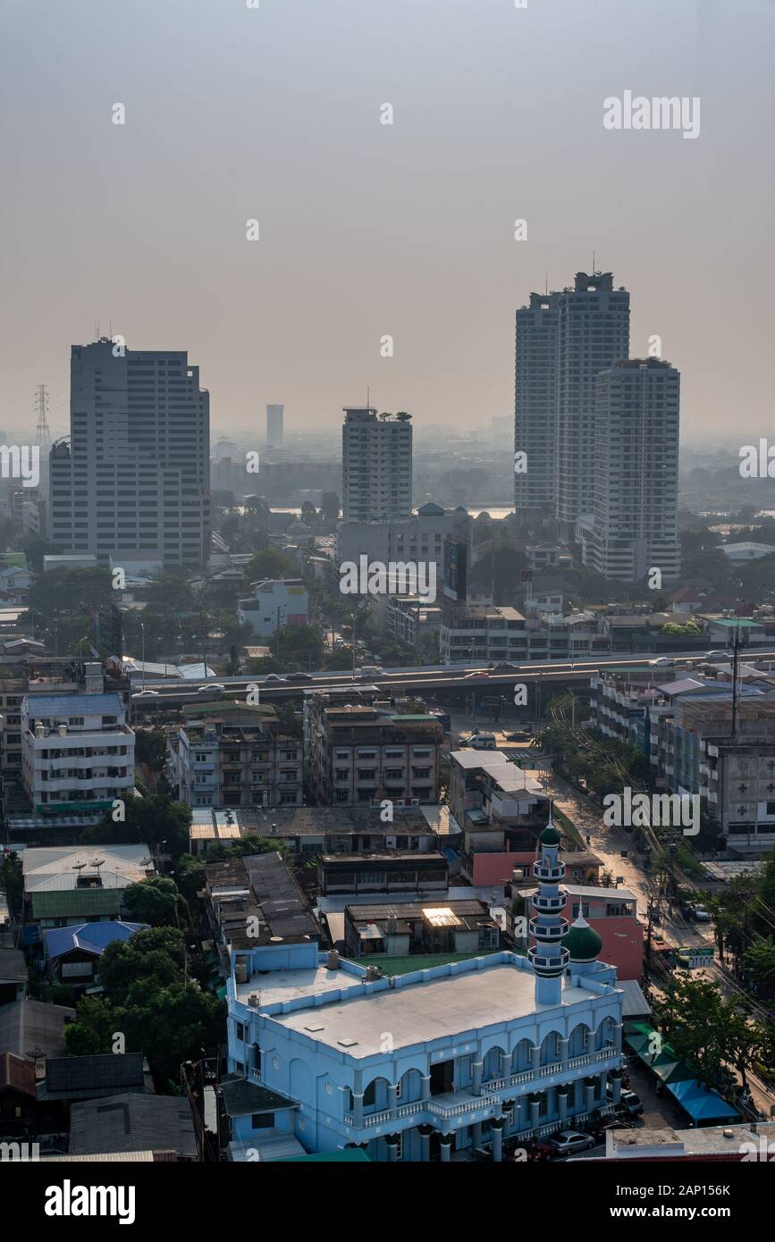 Bangkok, Thailand - Jan 18, 2020 : Aerial view of Assalafiyah Mosque ...