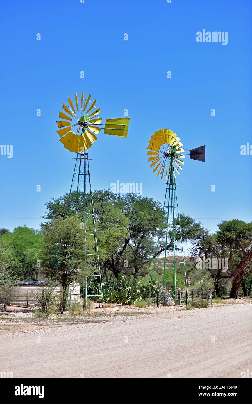 Wind bikes on a farm in the Namibian province of Hardap, taken on 02.23 ...
