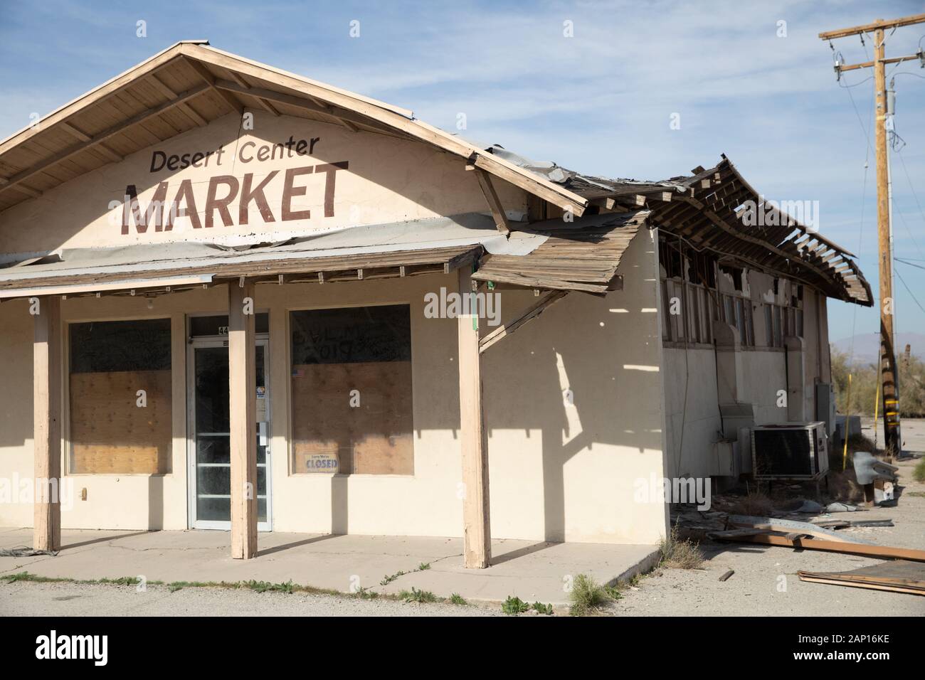 Desert Center Market Store in the Colorado Desert in Riverside County ...