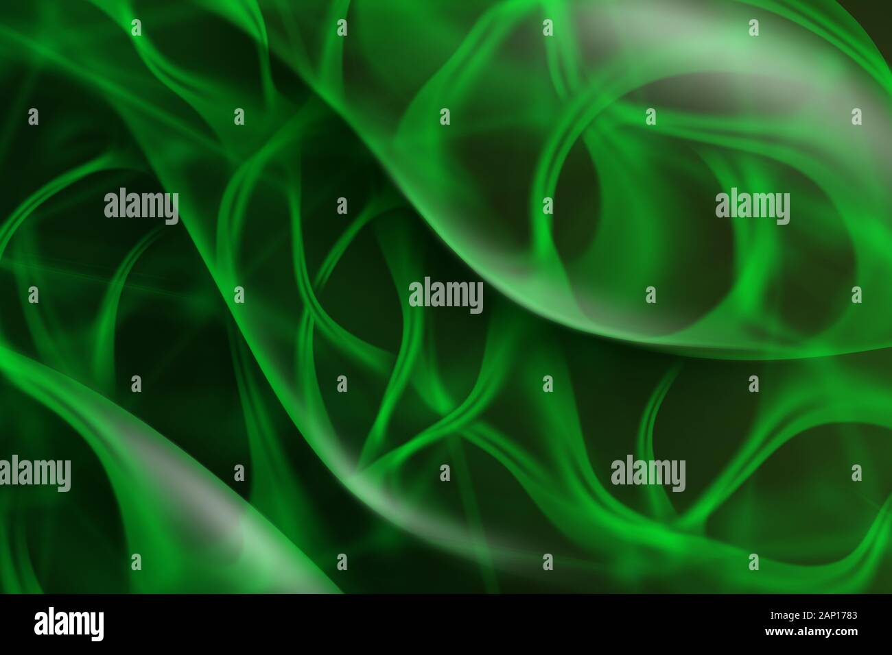Abstract background with green curved lines Stock Photo - Alamy