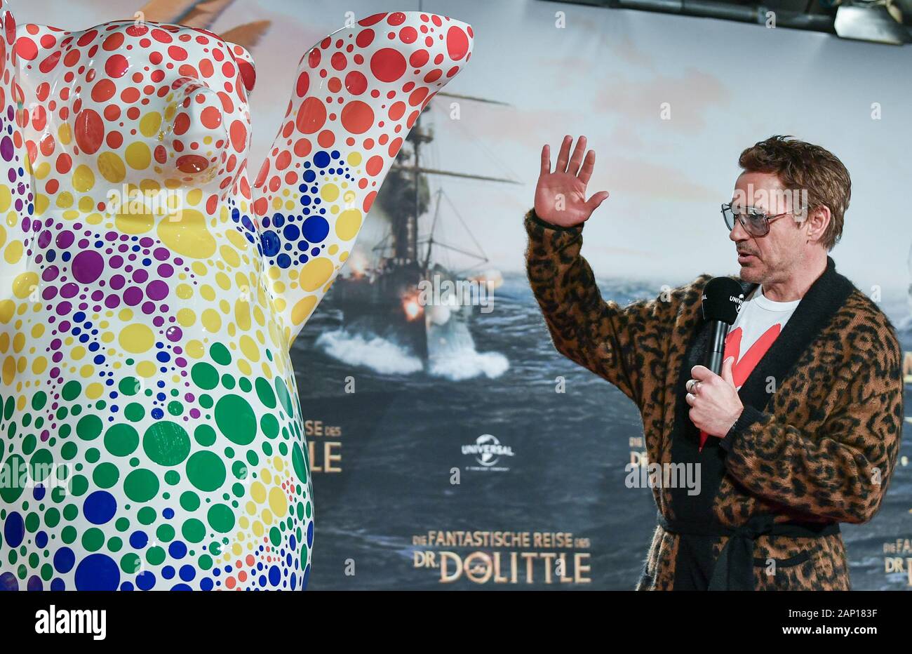 Berlin, Germany. 20th Jan, 2020. Robert Downey Jr., actor from the USA ...