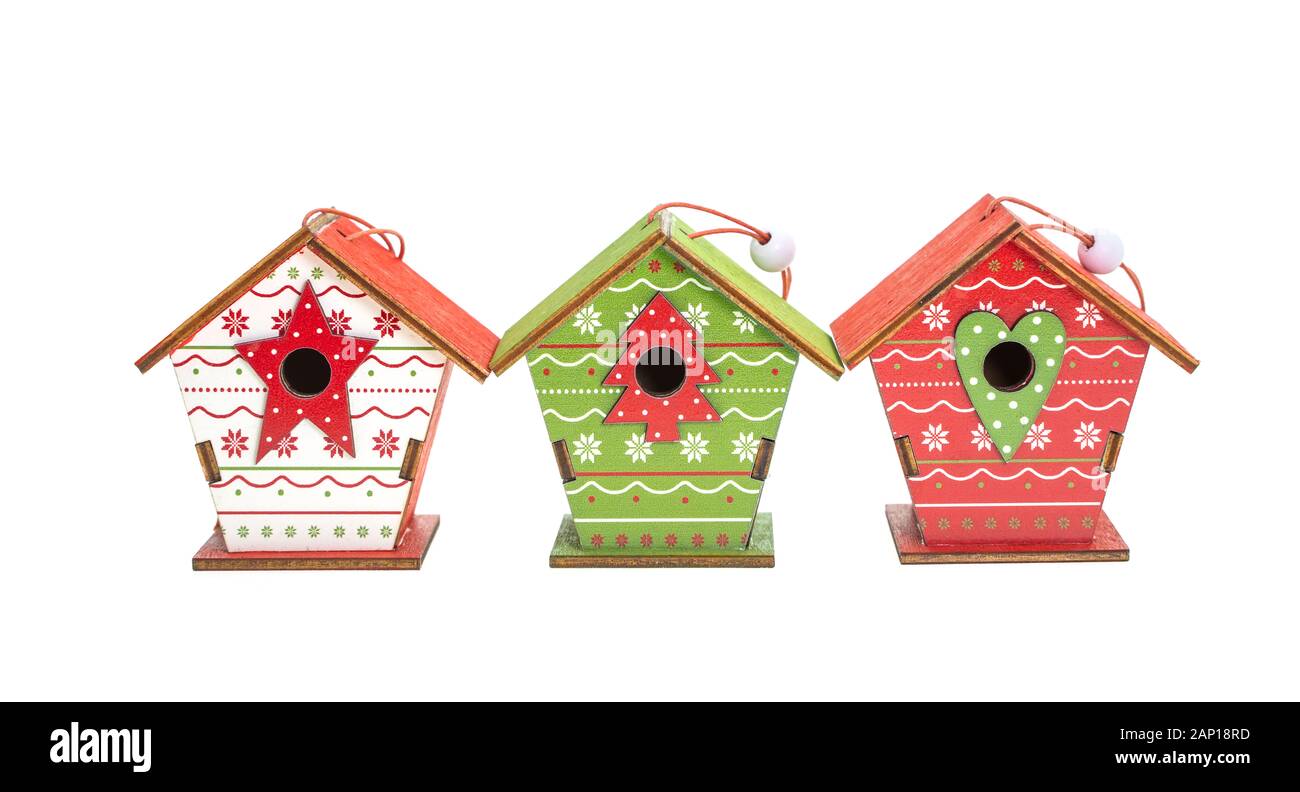 Wooden bird box on Cut Out Stock Images & Pictures - Alamy