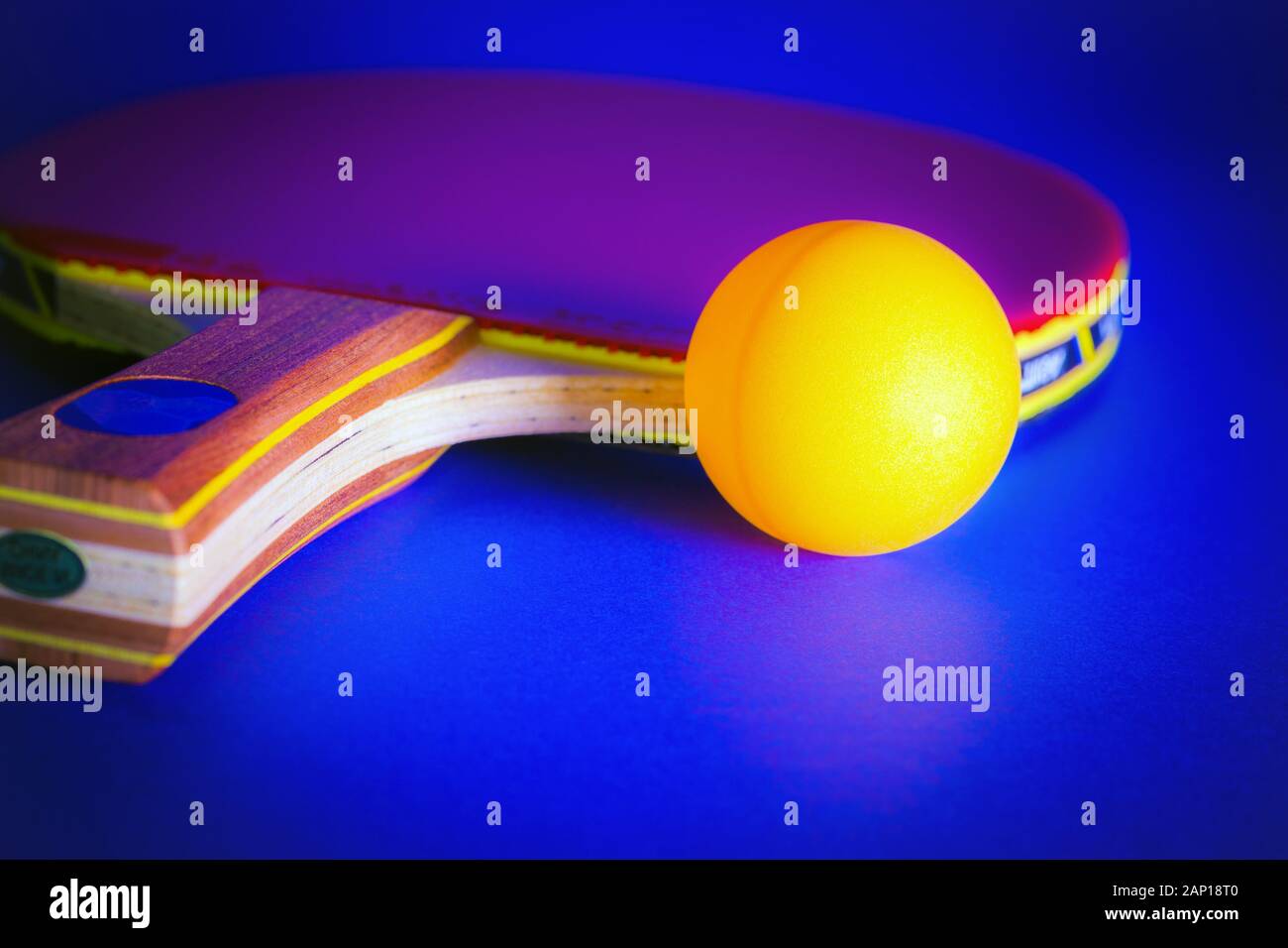 racket and table tennis ball Stock Photo - Alamy