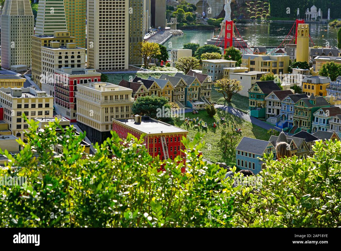 CARLSBAD, CA -4 JAN 2020- View of the city of San Francisco made of ...