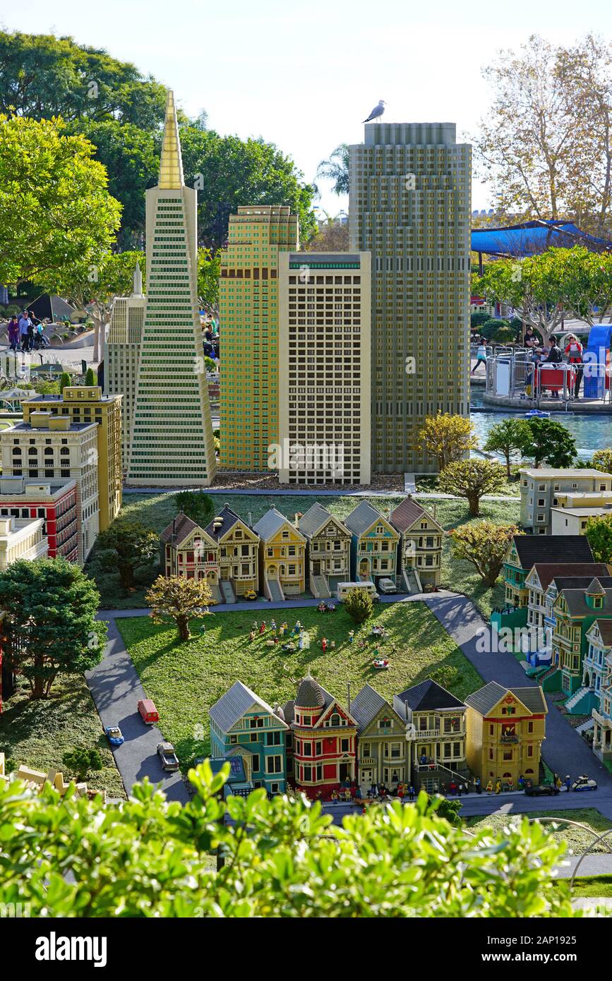 CARLSBAD, CA -4 JAN 2020- View of the city of San Francisco made of ...