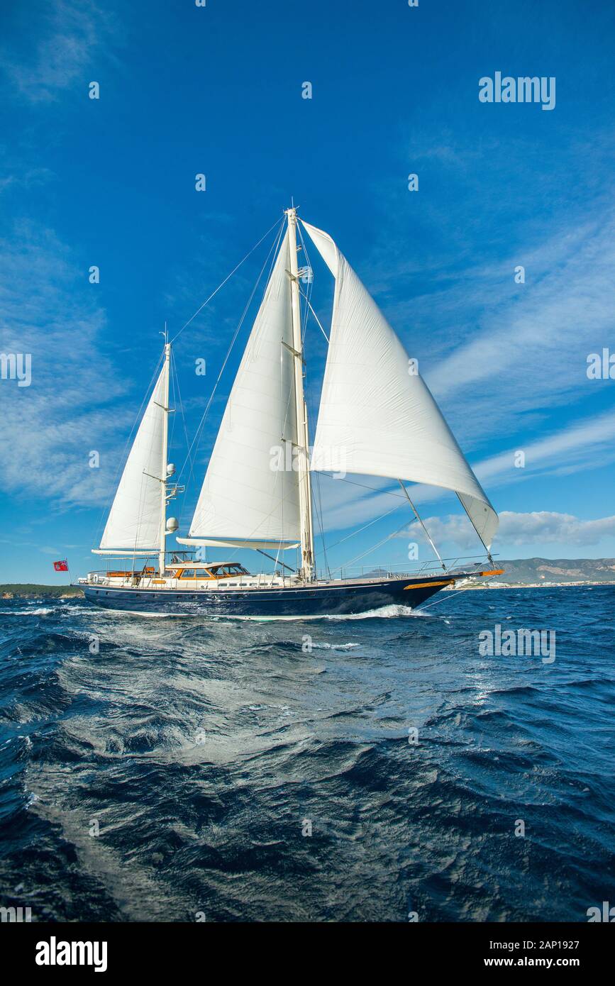 Sailing Yacht in Mediterranean Sea Stock Photo - Alamy