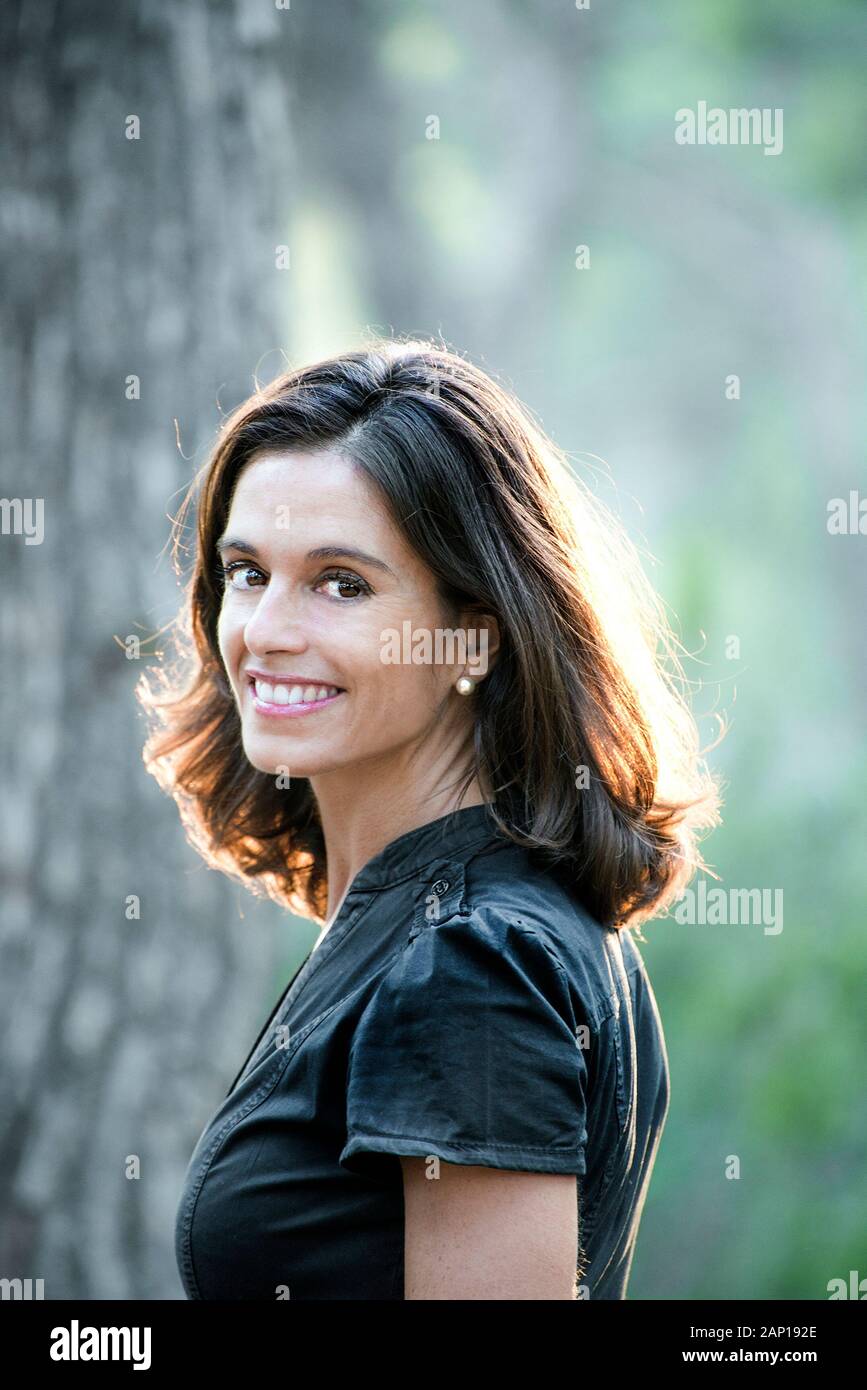 Happy smiling european caucasian woman Stock Photo - Alamy