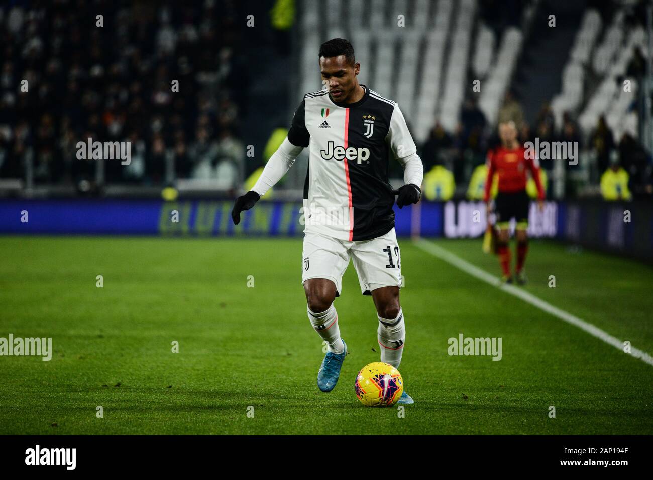 Alex Sandro of Juventus FC in action during the Serie A football match ...