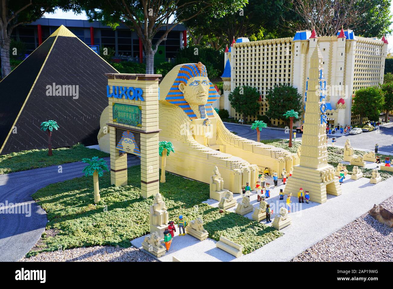 CARLSBAD, CA -4 JAN 2020- View of the city of Las Vegas, Nevada made of ...