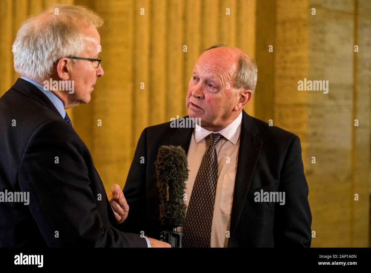 Bbc journalist gareth gordon about written statement hi-res stock ...