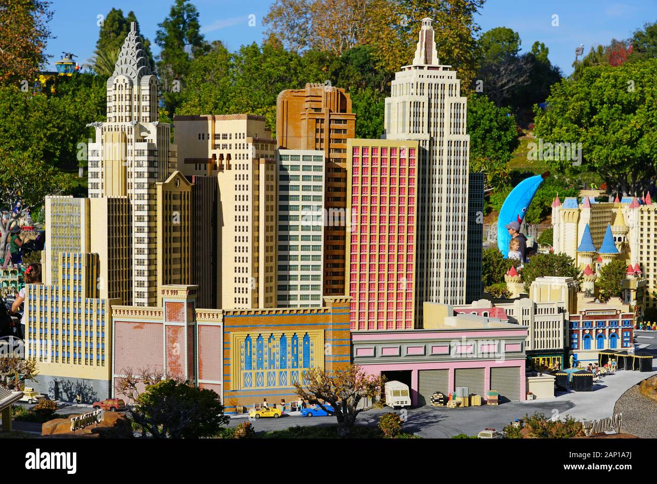 CARLSBAD, CA -4 JAN 2020- View of the city of Las Vegas, Nevada made of ...