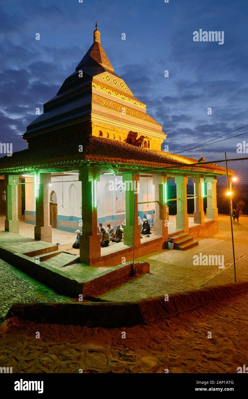 The mausoleum of Sheikh Sayed Gilani in the city of Lahijan in Iran on ...