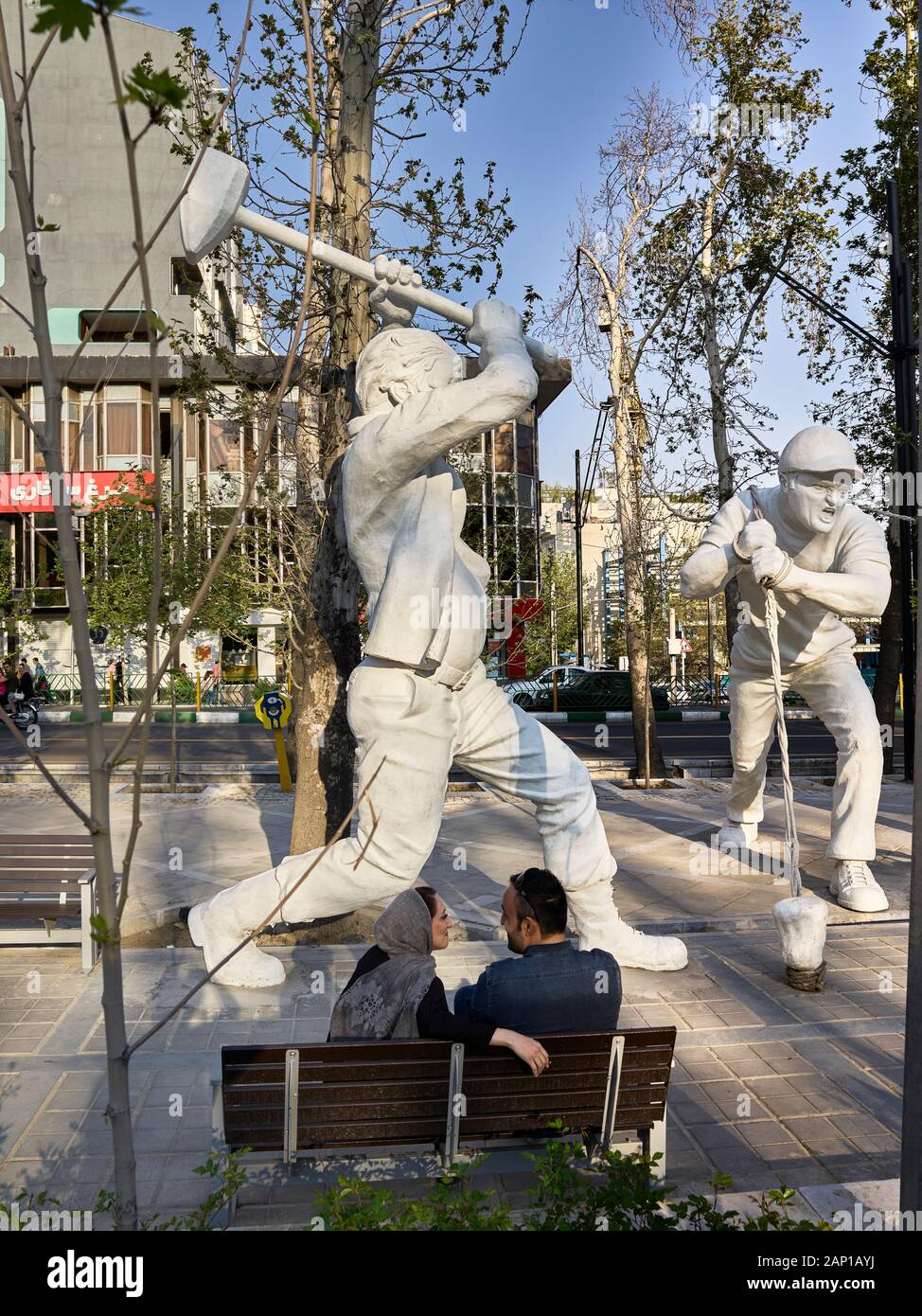 Street scene in the Iranian capital Tehran, taken on April 21, 2017 ...