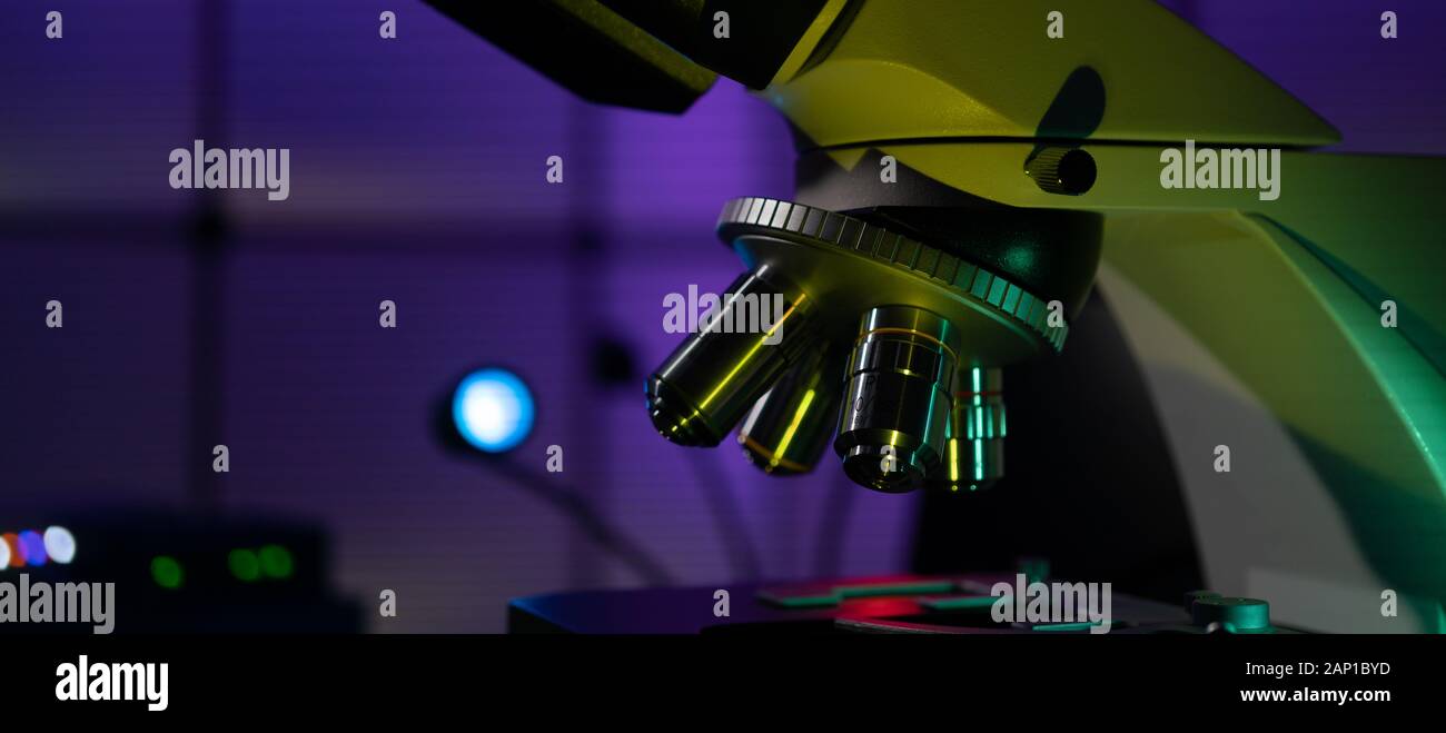 professional microscope in biological laboratory Stock Photo - Alamy