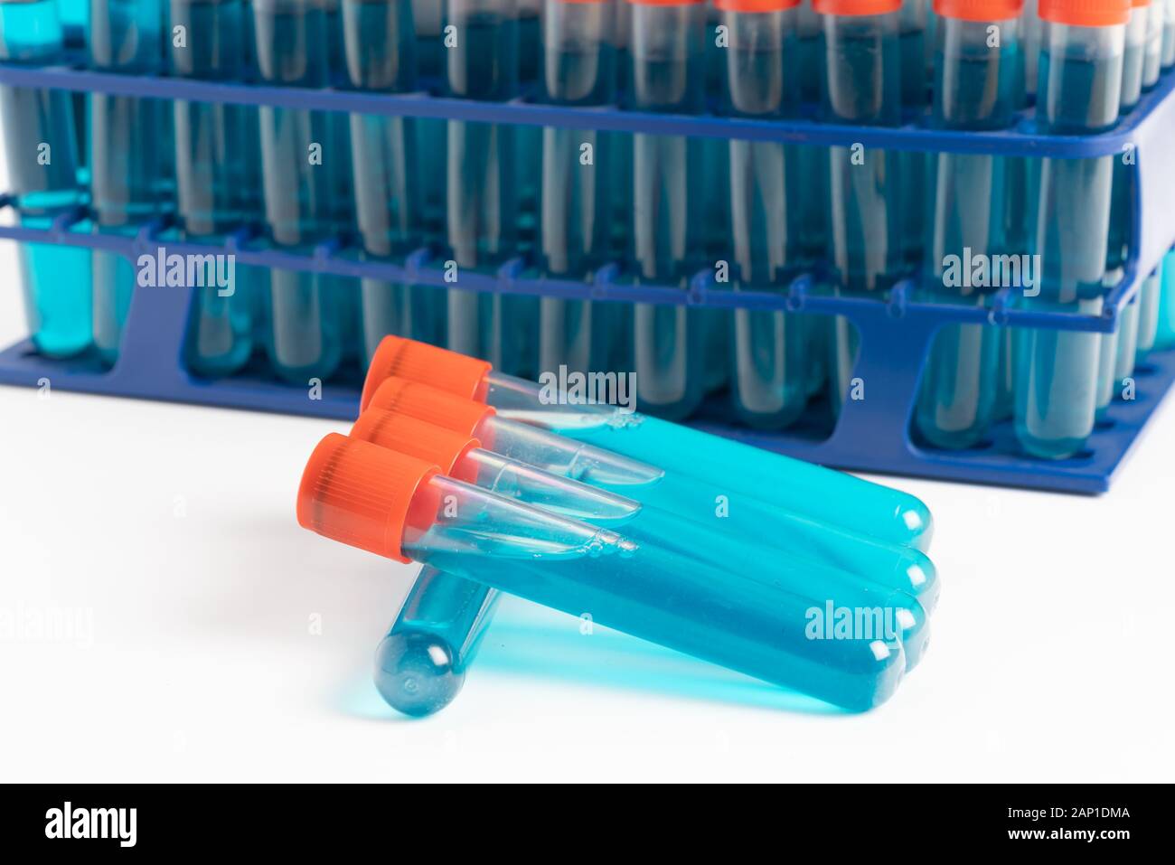 Test tubes with chemical samples in science laboratory Stock Photo - Alamy