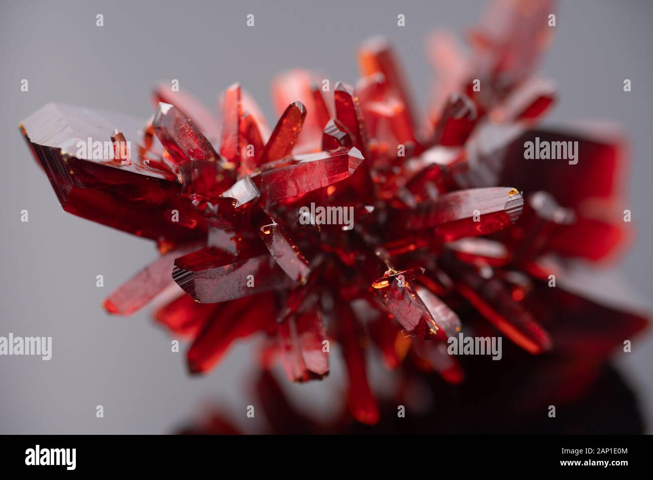 Red crystal. Natural mineral Stock Photo - Alamy