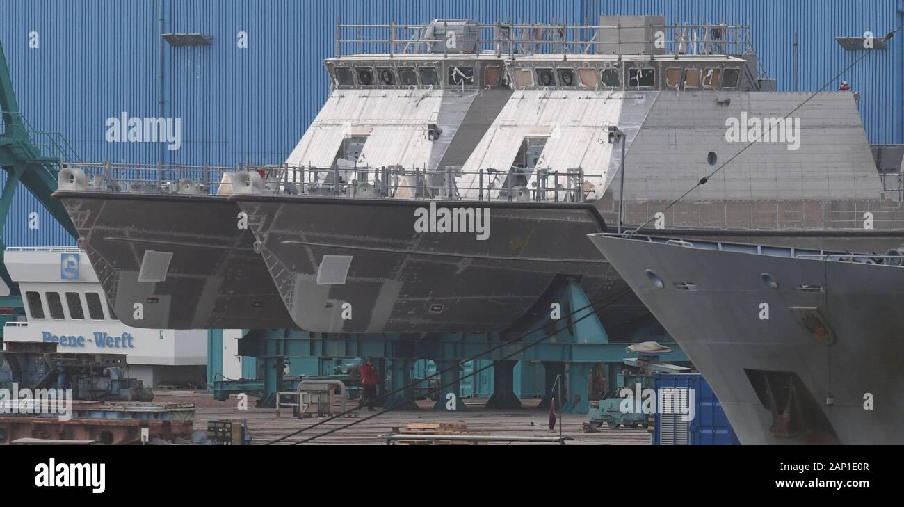 Wolgast, Germany. 20th Jan, 2020. Patrol boats for Saudi Arabia are ...