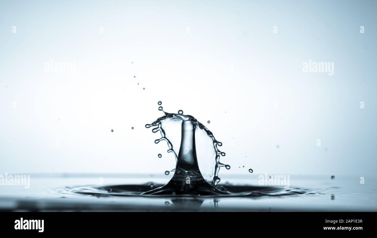 water drop collision. Water splash Stock Photo - Alamy