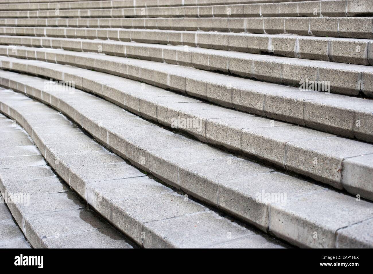 Empty curved concrete steps Stock Photo - Alamy