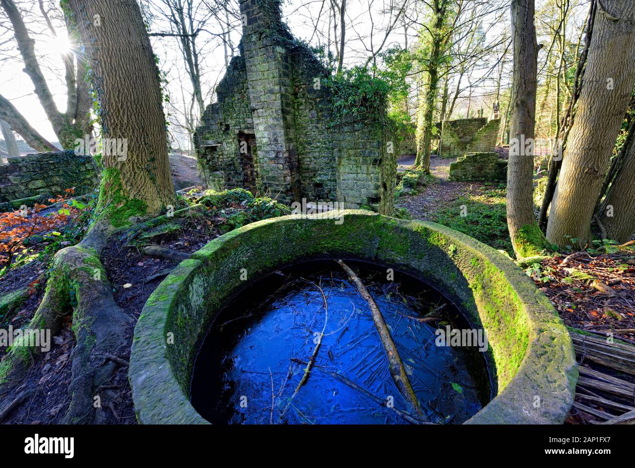 Lumsdale Valley Mill ruins,Matlock,Derbyshire,Peak District,England,UK ...
