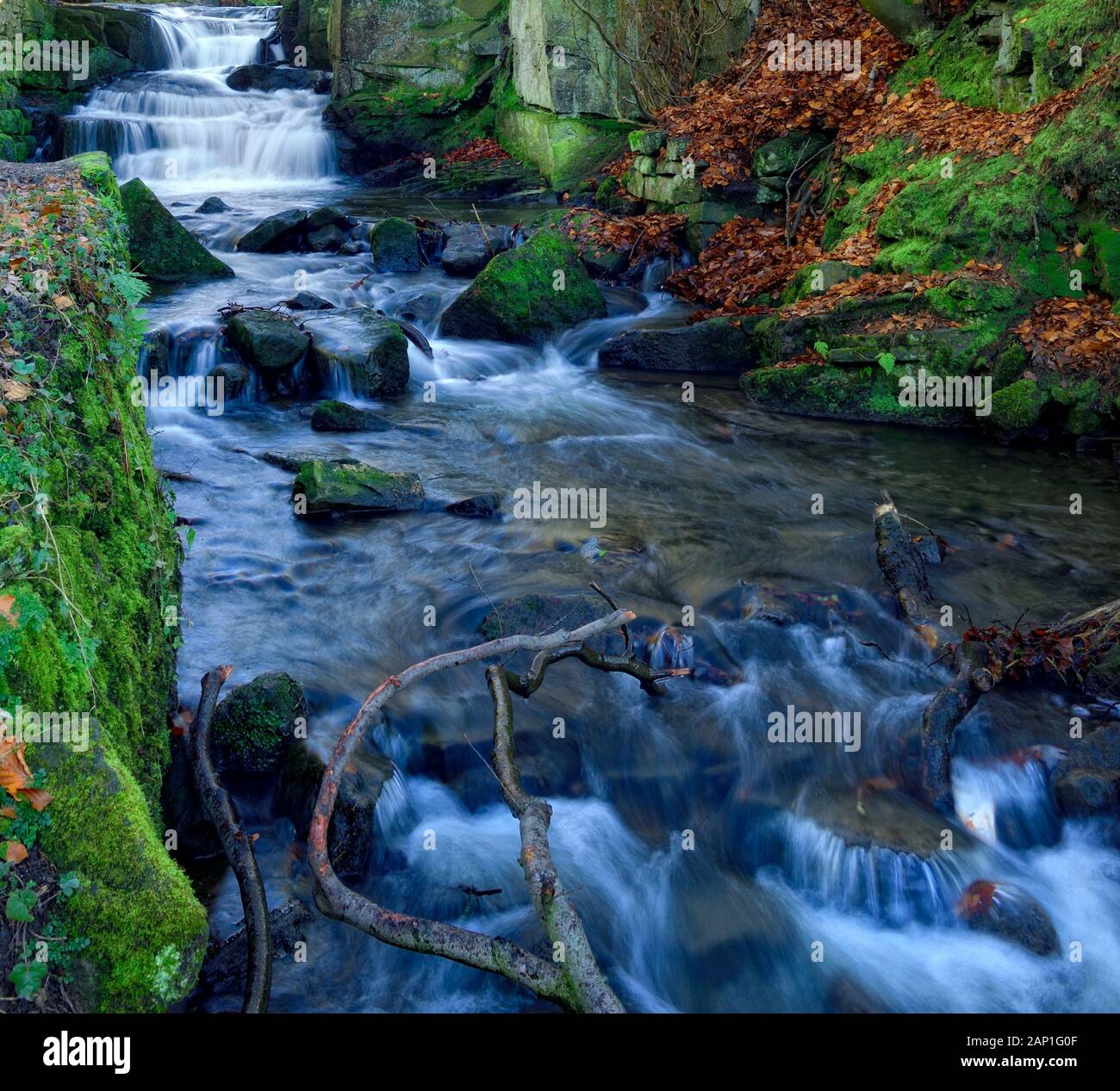 Lumsdale waterfall,Matlock,Derbyshire peak district,England ,UK Stock ...