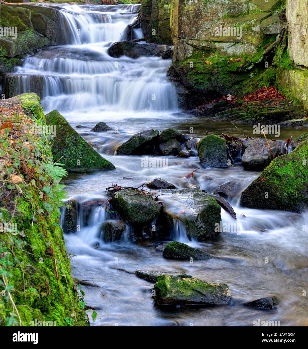 Lumsdale waterfall,Matlock,Derbyshire peak district,England ,UK Stock ...