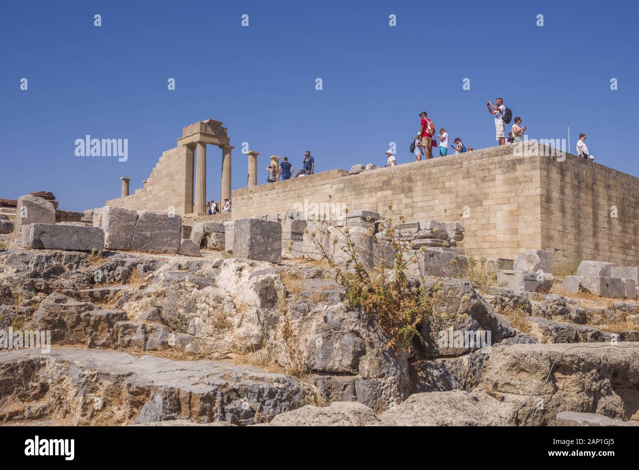 The acropolis of lindos hi-res stock photography and images - Alamy