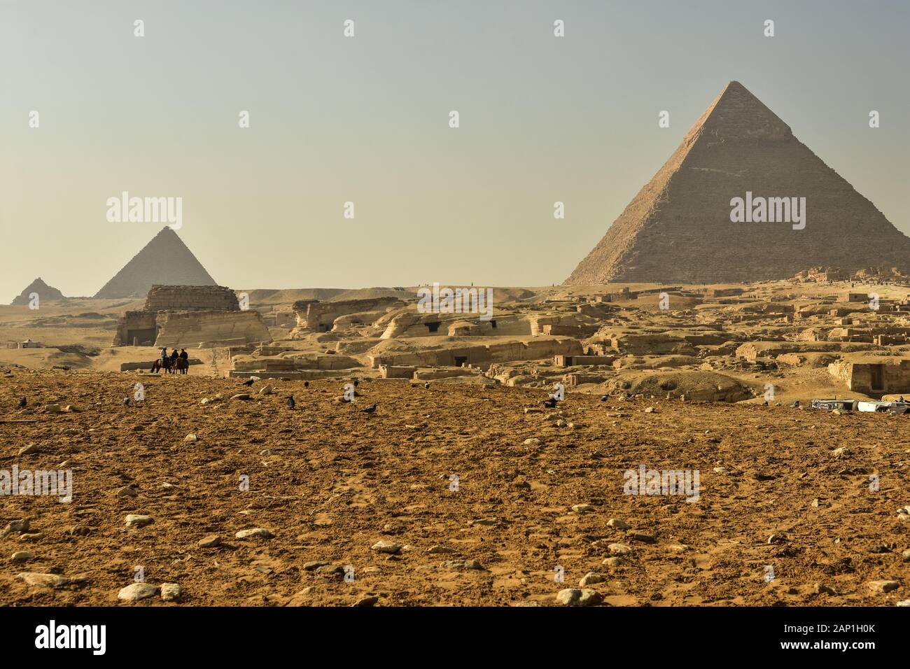 The Great Pyramid of Khufu, the Pyramid of Khafre and the Pyramid of ...
