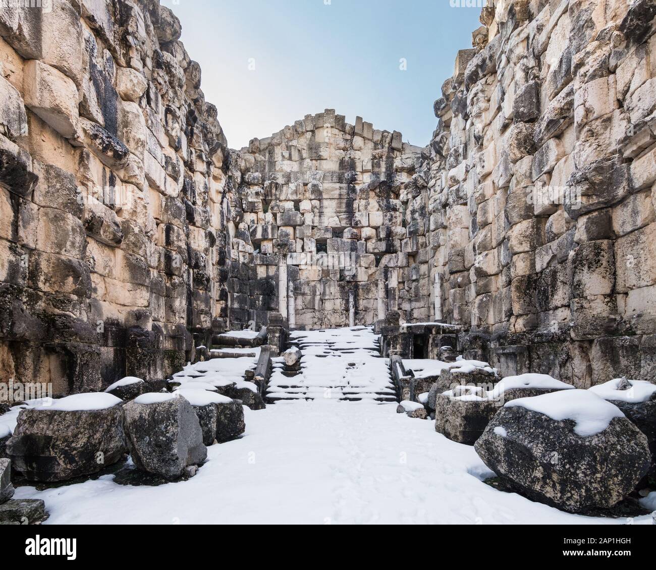 The Great Temple, Niha, Lebanon Stock Photo - Alamy