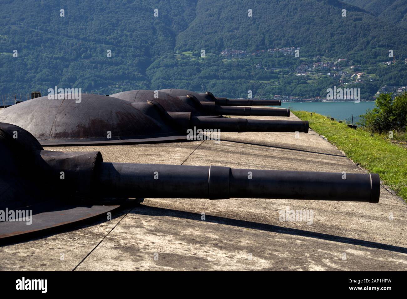 Colico (LC) Italy 08/08/2019, The Fort Montecchio Nord : Cannon of the ...