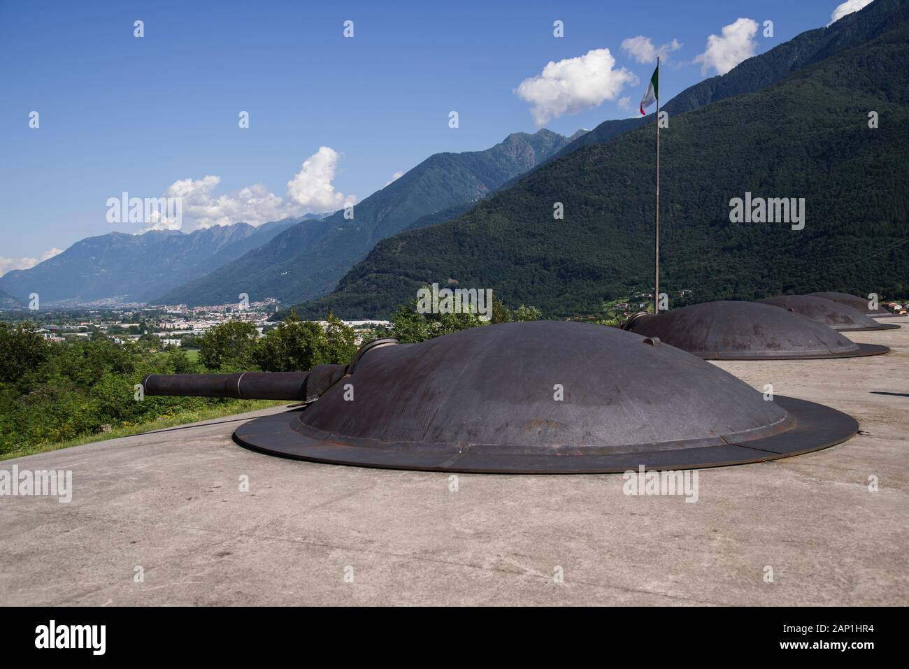 Colico (LC) Italy 08/08/2019, The Fort Montecchio Nord : Cannon of the ...