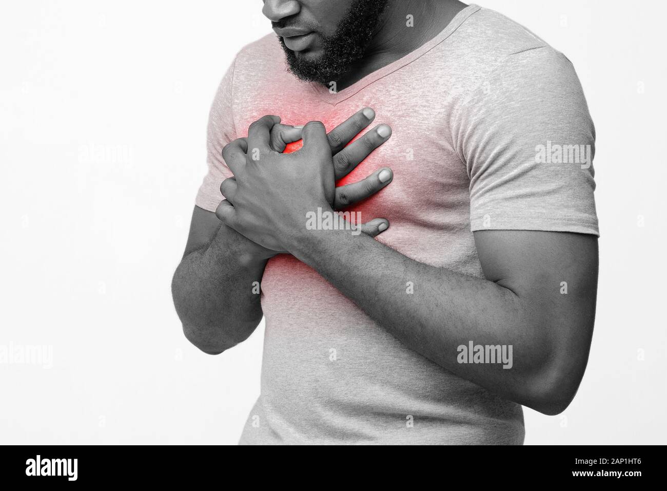Chest pain black and white hi-res stock photography and images - Alamy