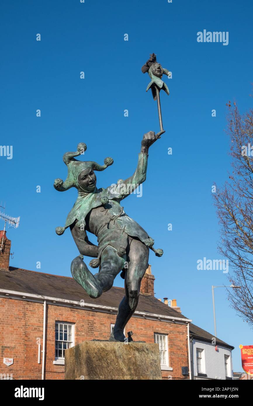 Statue of The Jester from Shakespeare's play As You Like It at the end ...