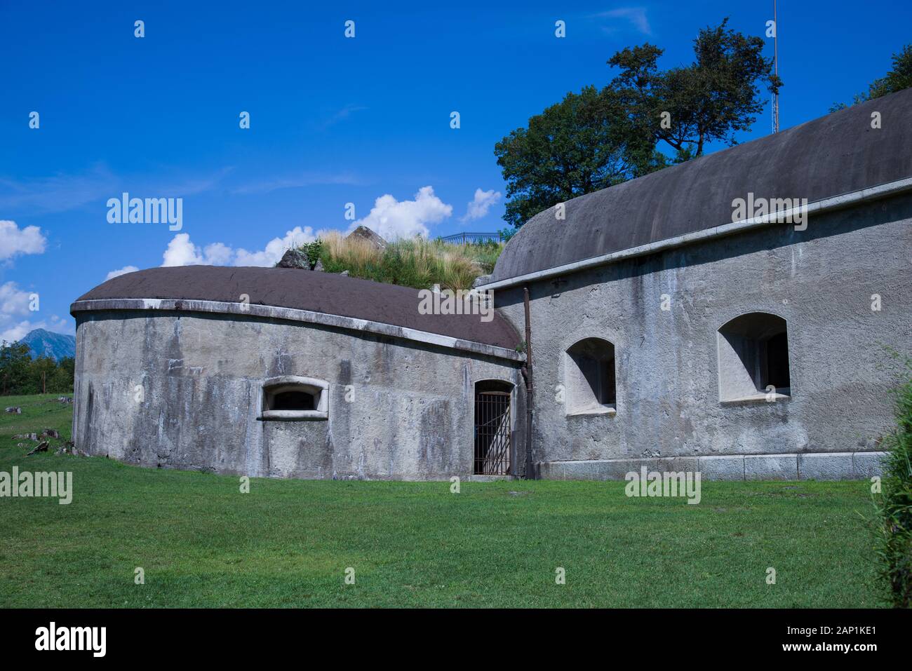 Colico (LC) Italy 08/08/2019, The Fort Montecchio Nord : Curved initial ...