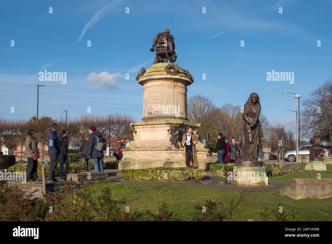 The Shakespeare Memorial by Lord Ronald Gower is a bronze statue on a ...