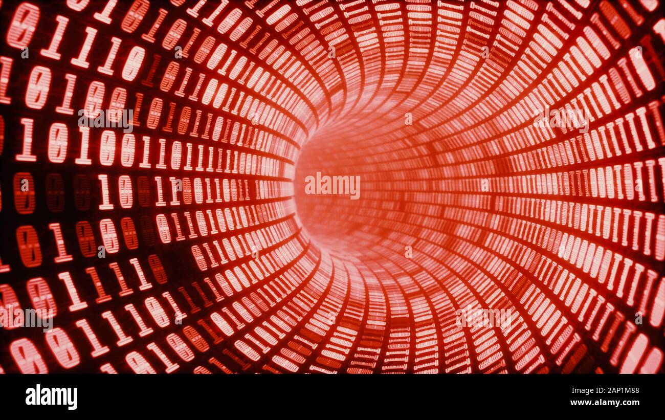 Digital binary code tunnel, glowing neon style, binary data worm hole ... Digital binary code tunnel, glowing neon style, binary data worm hole ...