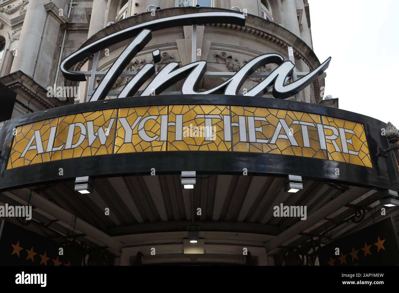 The sign aldwych theatre showing posters hi-res stock photography and ...