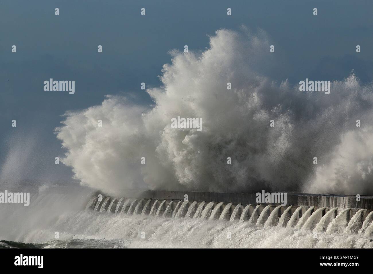 Big ocean stormy wave splash closeup Stock Photo - Alamy