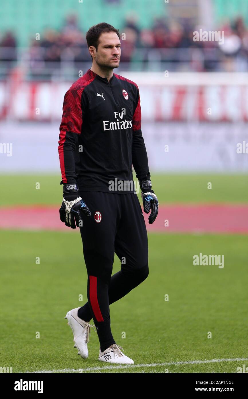 Milano, Italy. 19th January 2020. Italian Serie A. Ac Milan vs Udinese ...