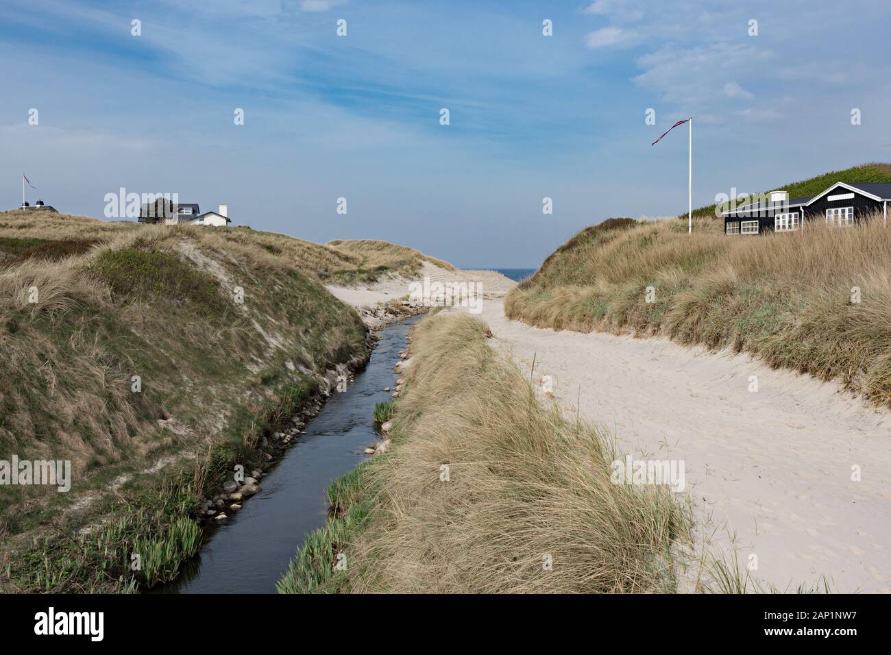 Danish riverside in jutland denmark Stock Photo - Alamy